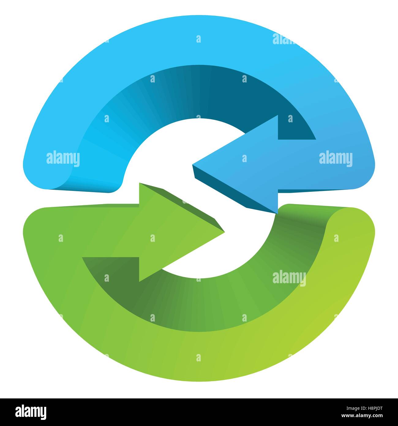 Blue and green circular arrow symbol / icon Stock Vector Image & Art ...