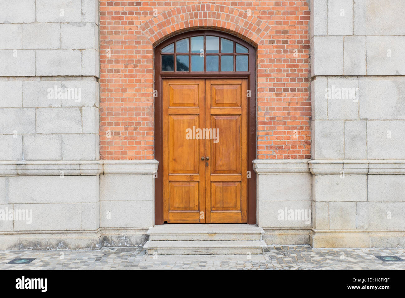 Wooden door of a tower Stock Photo - Alamy