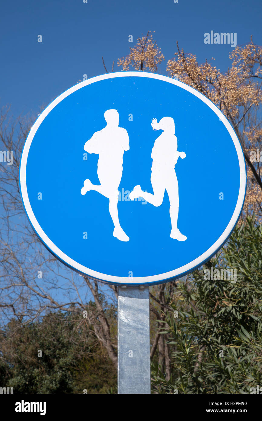 Jogging sign hi-res stock photography and images - Alamy
