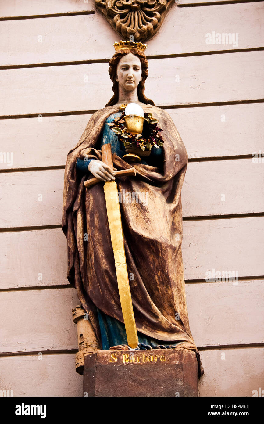 Saint Barbara, statue Stock Photo - Alamy