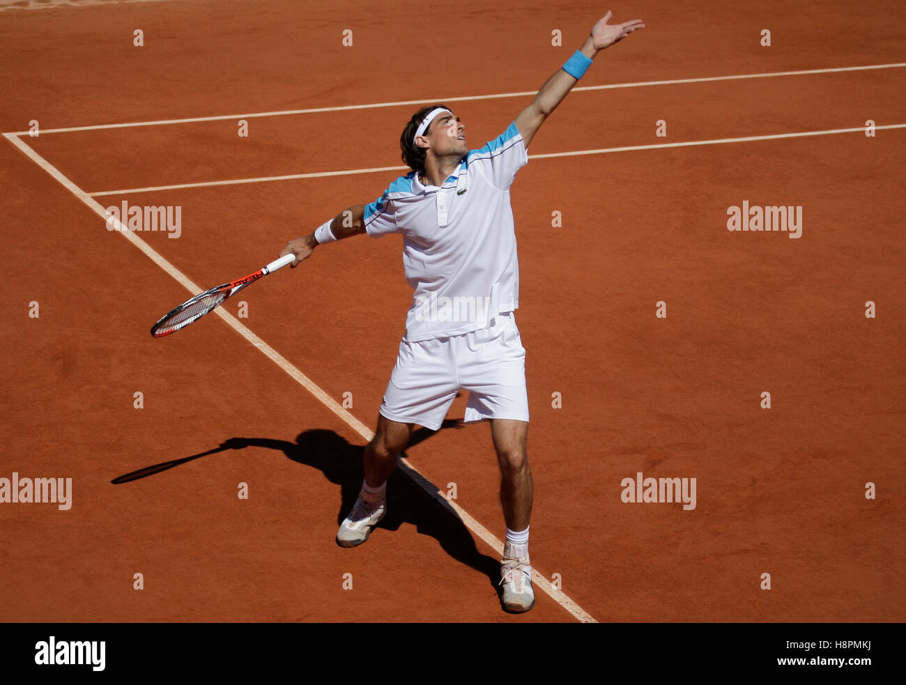 Jeremy Chardy, France, serving, tennis, the ITF Grand Slam tournament ...