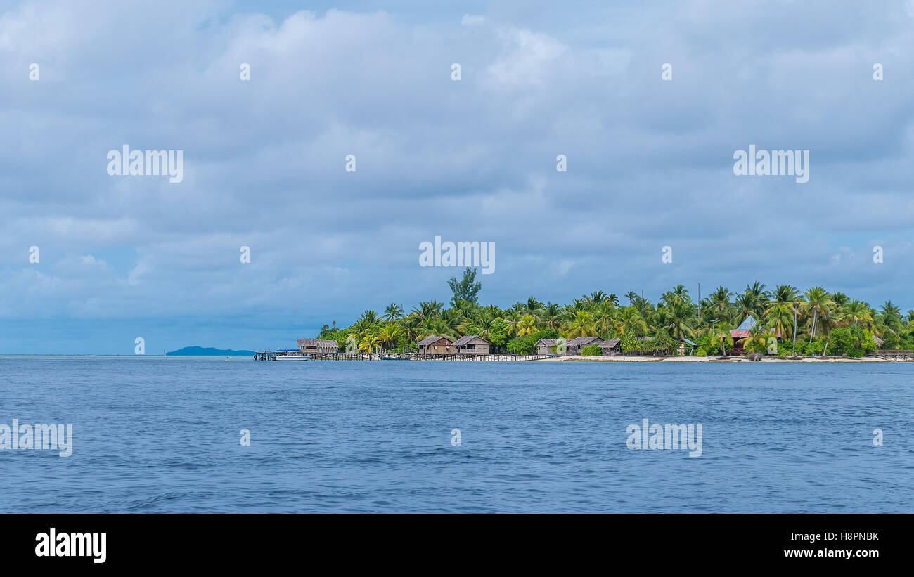 Village on Arborek Island - Raja Ampat, West Papua, Indonesia Stock ...
