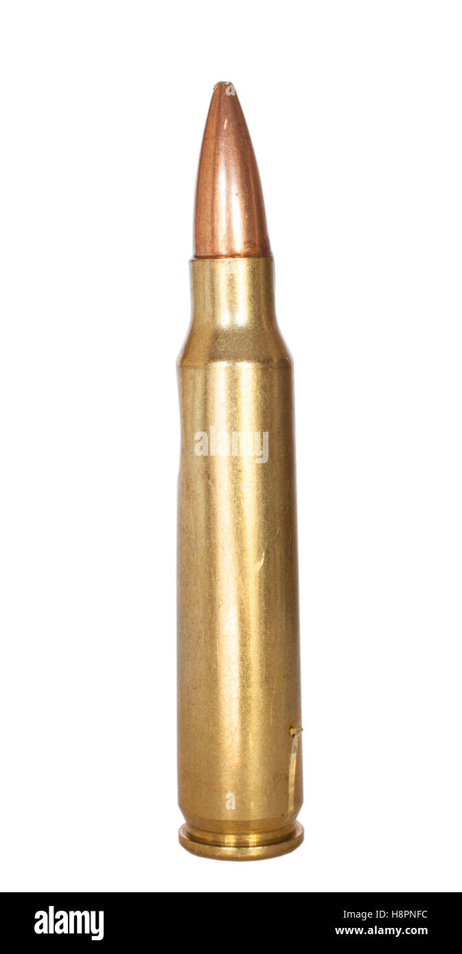 Single round of ammunition that has been bent by a bad magazine Stock ...