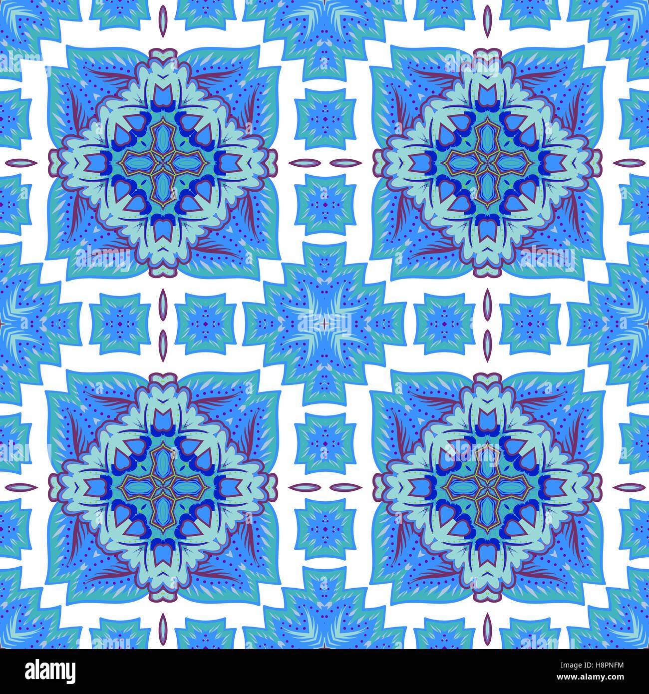 Seamless patchwork pattern from Moroccan tiles, ornaments. Can be used for wallpaper, pattern ...
