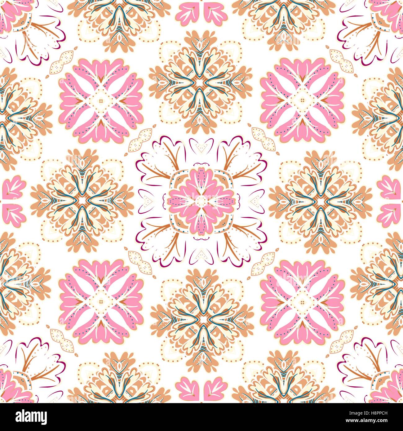 Spanish traditional ornament, Mediterranean seamless pattern, tile ...