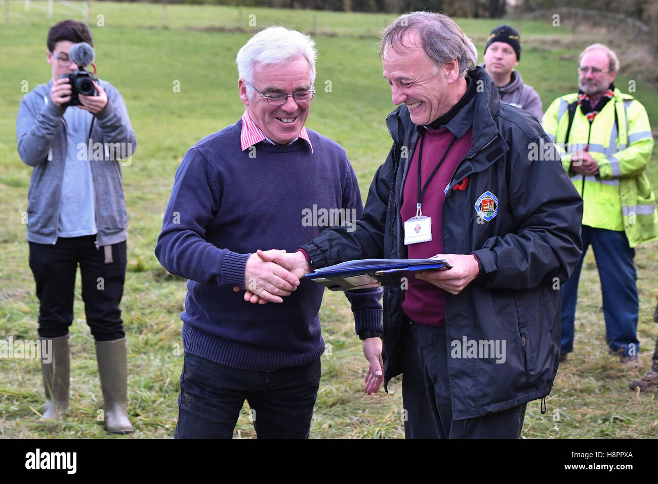 The winner of the Roy Fedden sporting trial collecting his trophy Stock ...
