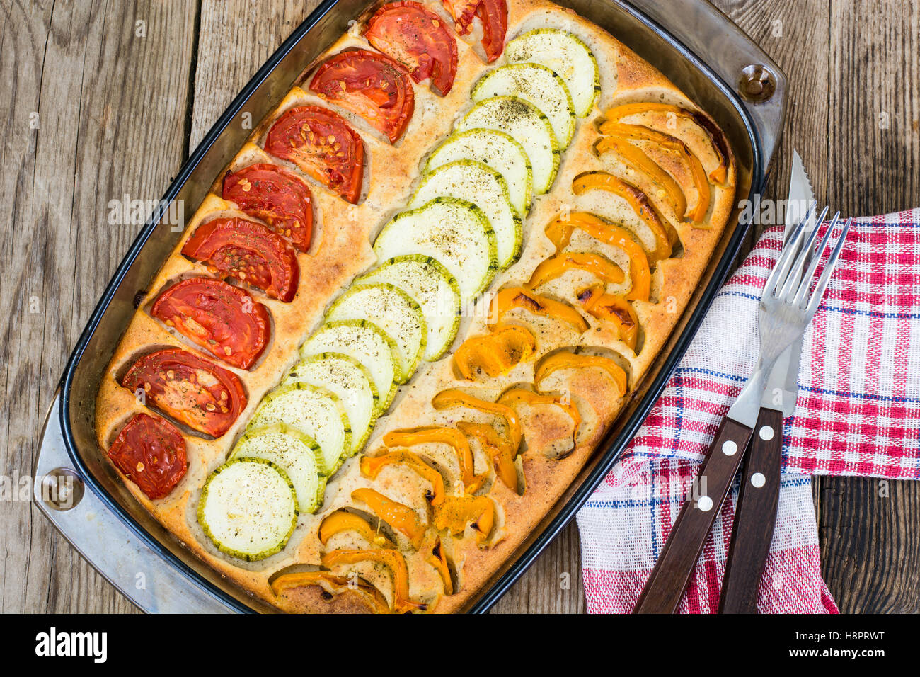 Autumn Casserole with Zucchini, Peppers and Tomatoes Stock Photo - Alamy