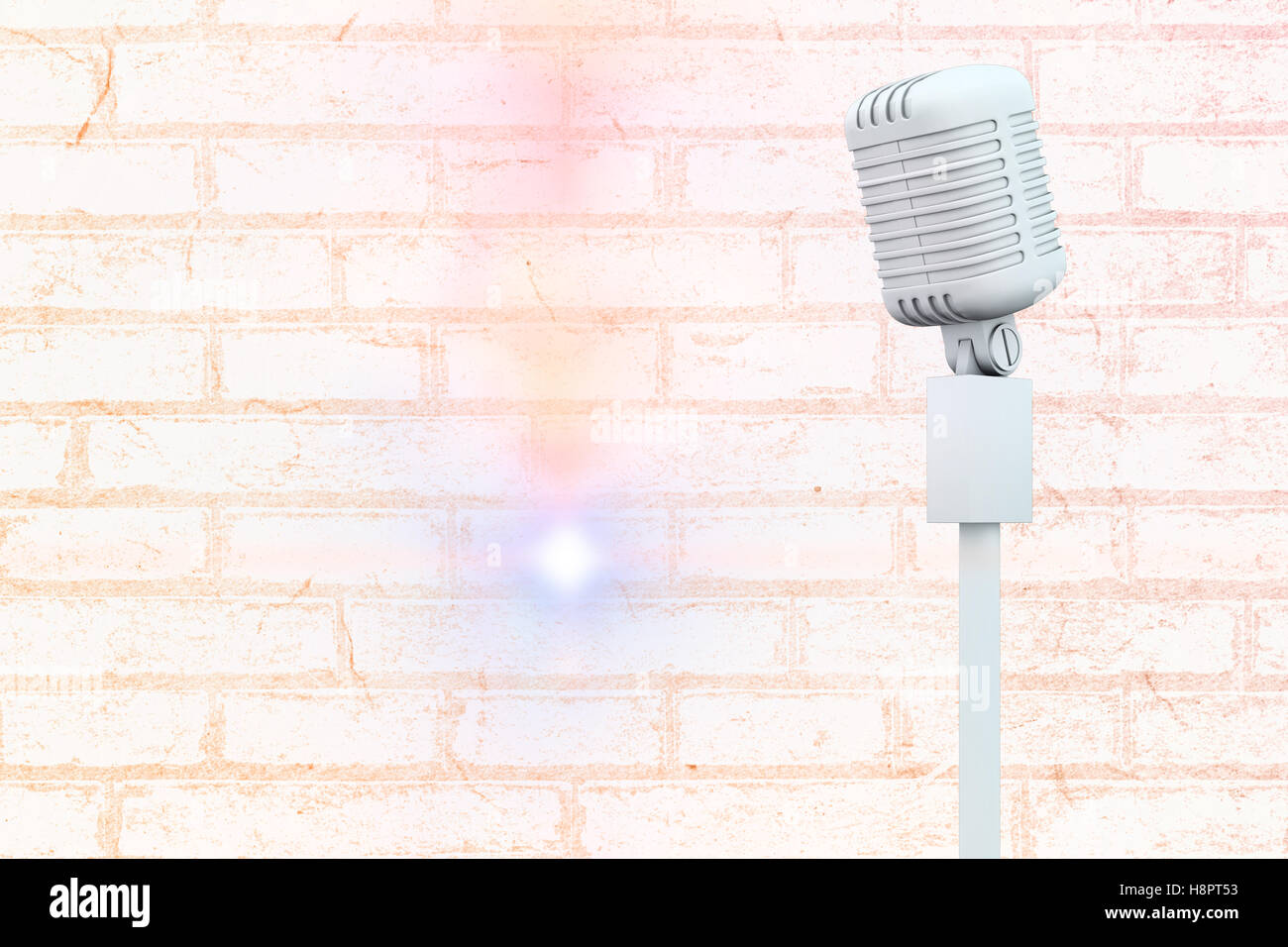 Composite image of white microphone Stock Photo - Alamy