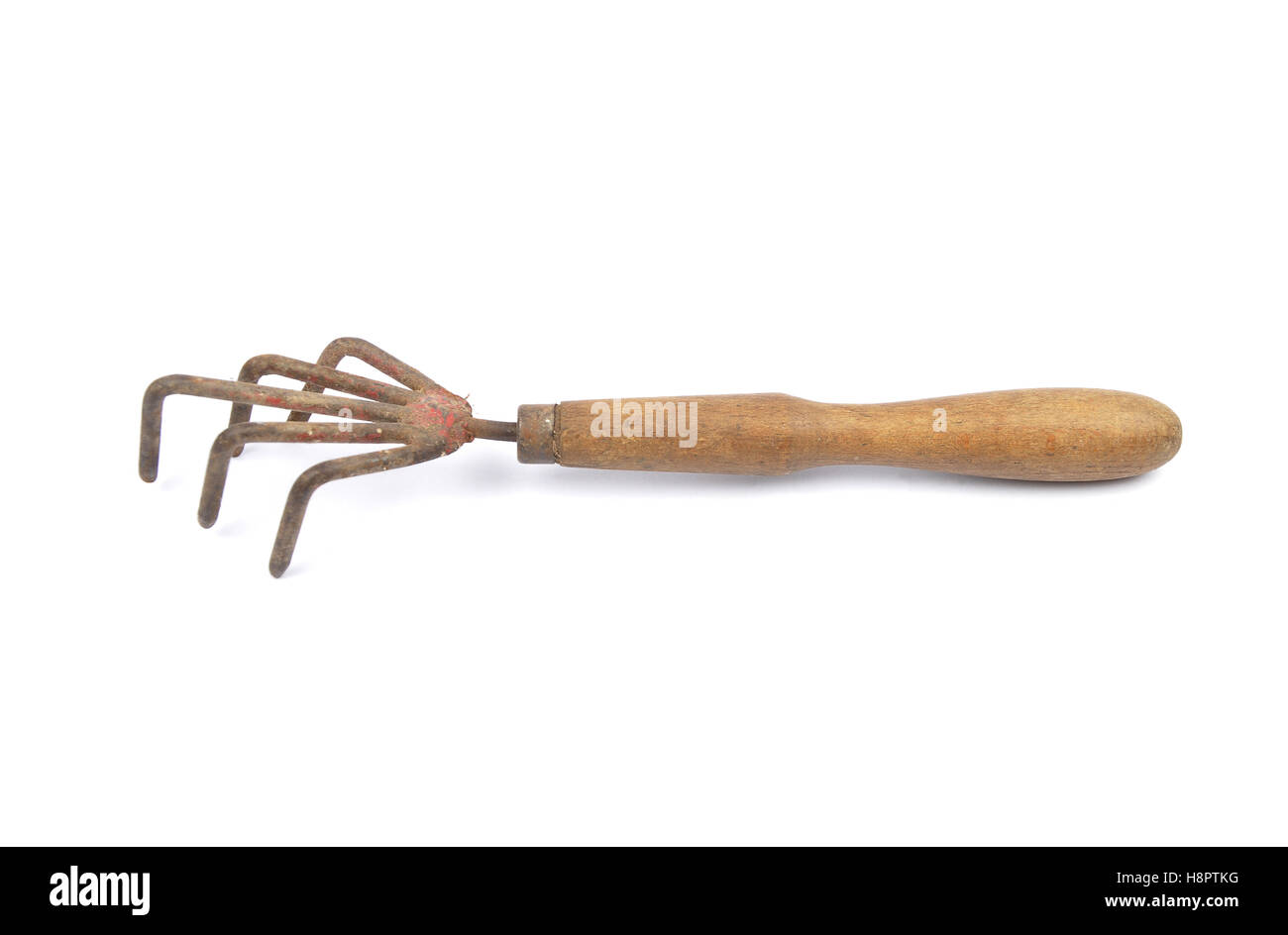 Hand rake on white Stock Photo - Alamy