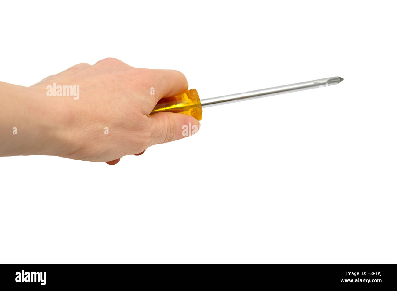 Hand with Crosstip screwdriver Stock Photo - Alamy