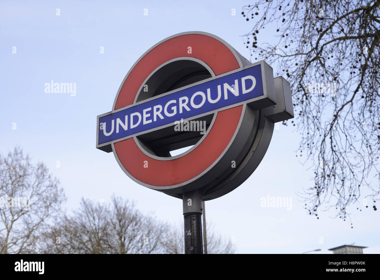 London Underground street sign Stock Photo - Alamy