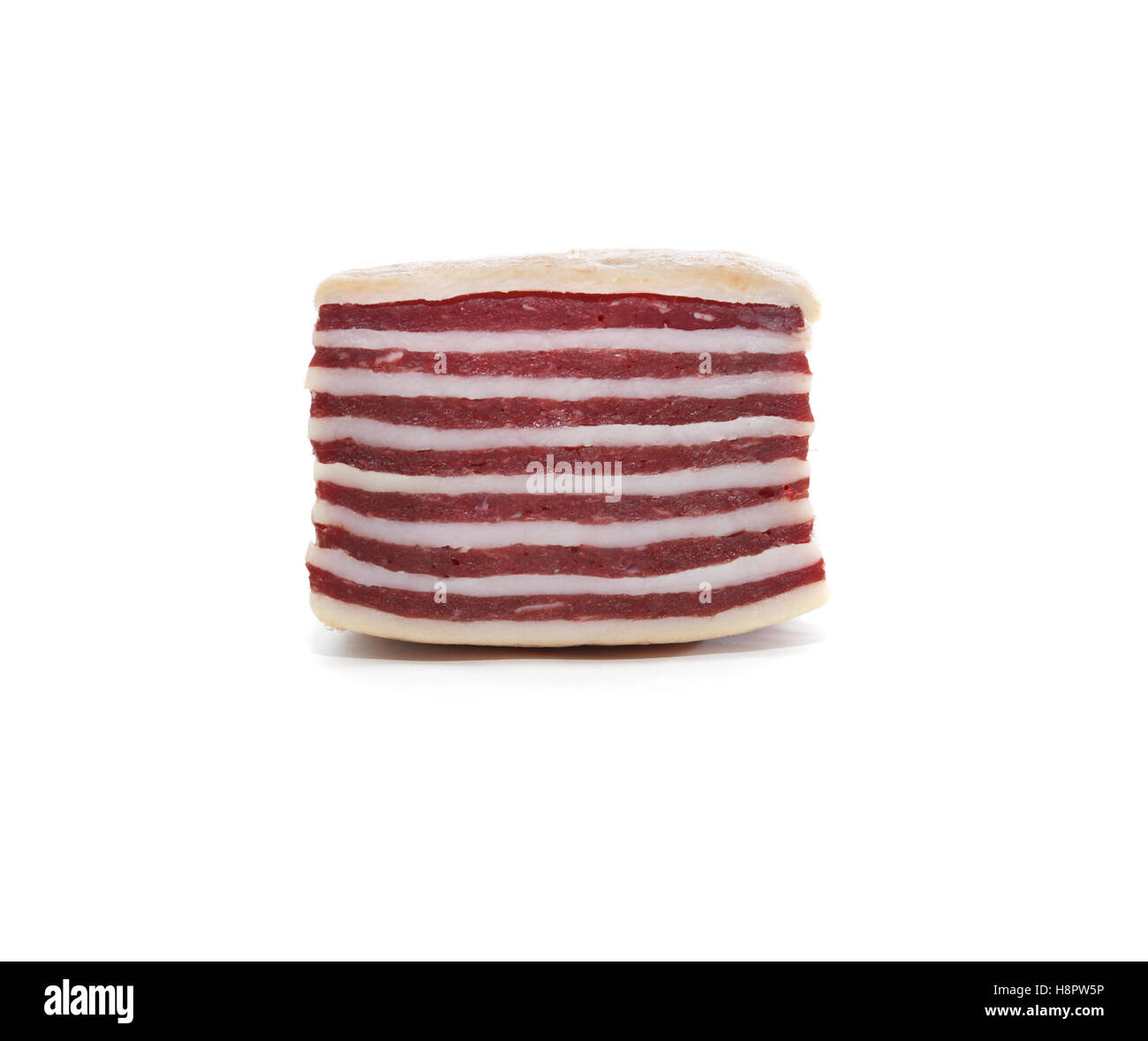 One piece of pork meat on white background Stock Photo - Alamy