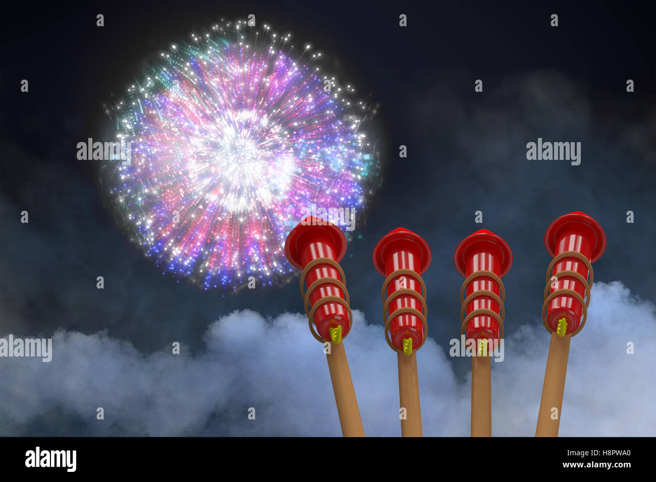 Animation fireworks 3d hi-res stock photography and images - Alamy