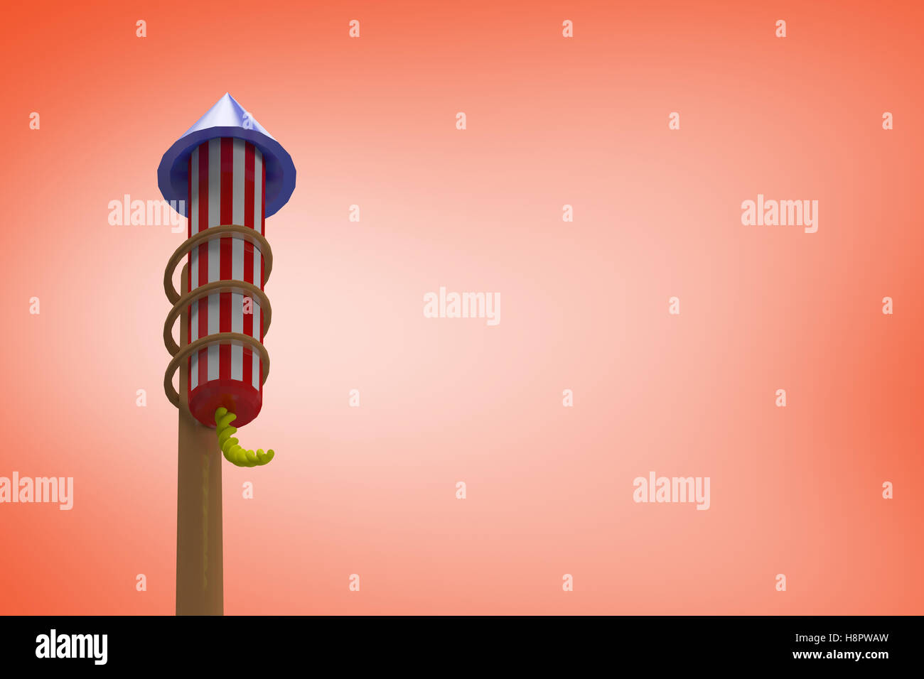 Composite image of rocket for fireworks Stock Photo - Alamy