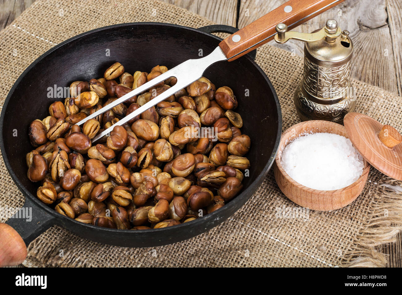 Roasted Broad Beans with Salt Stock Photo - Alamy