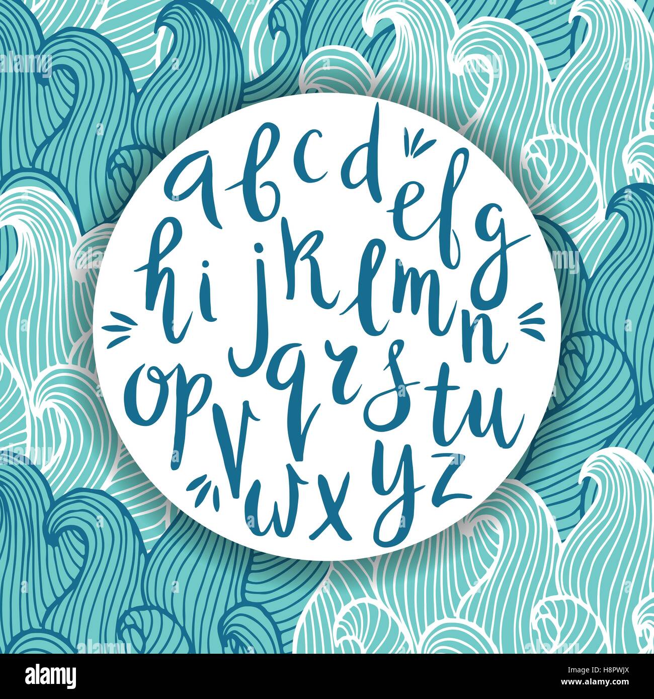 Letters of alphabet written with pen and ink. Unique vector ...