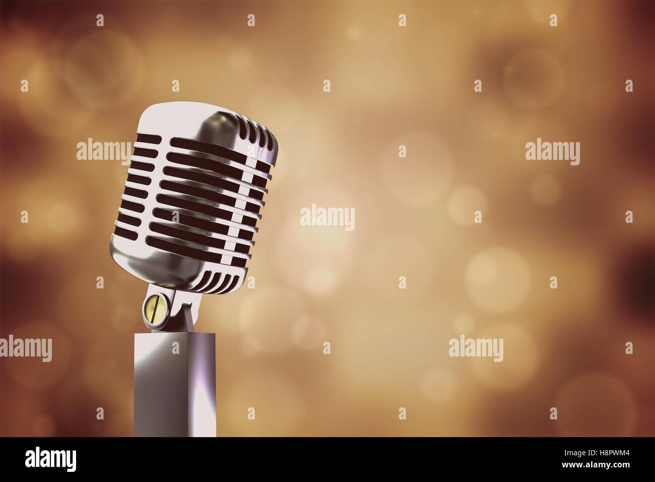 Retro microphone design hi-res stock photography and images - Alamy