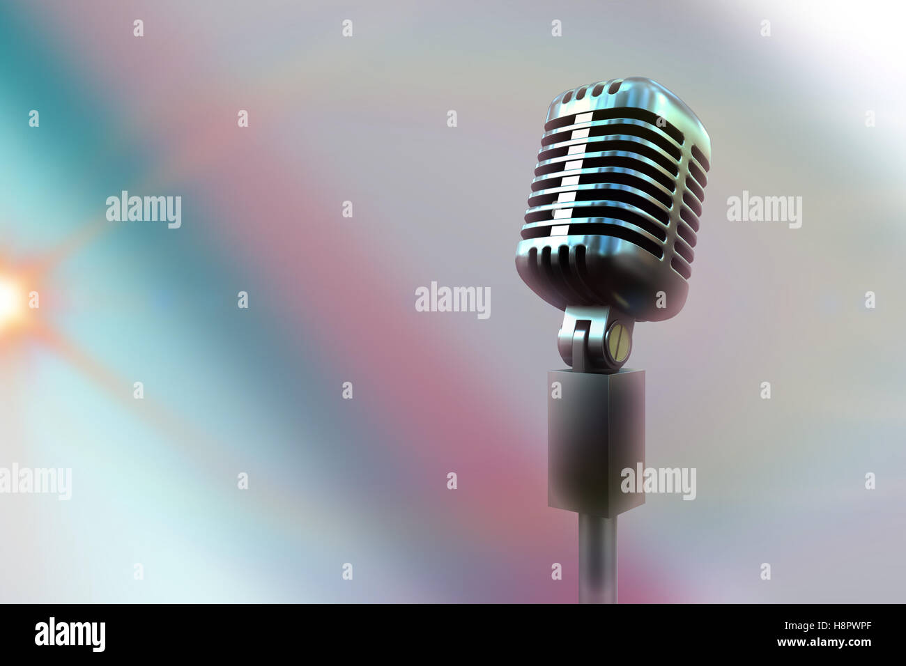 Composite image of retro microphone Stock Photo - Alamy