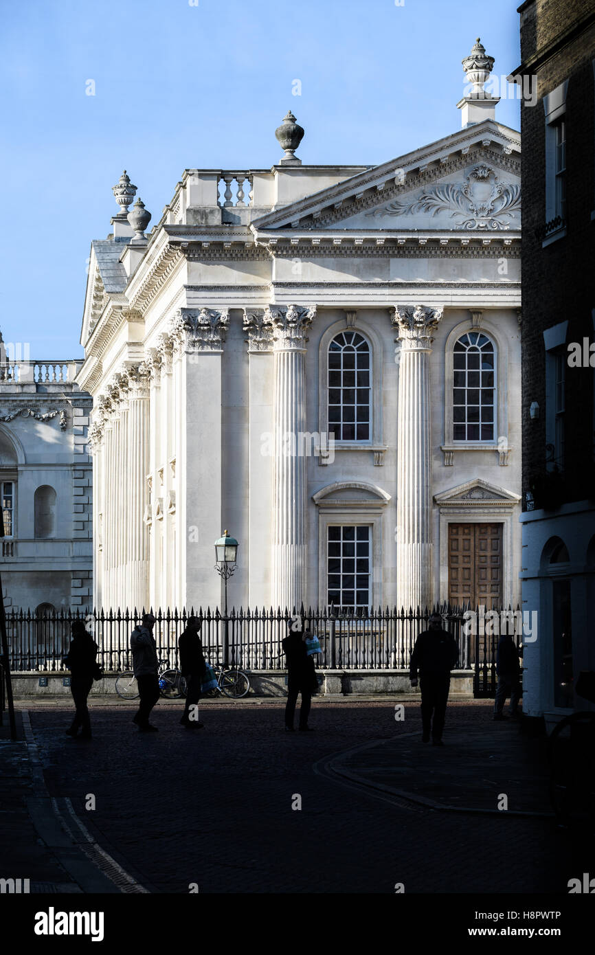 Senate House, university of Cambridge, England, as seen on a sunlight ...