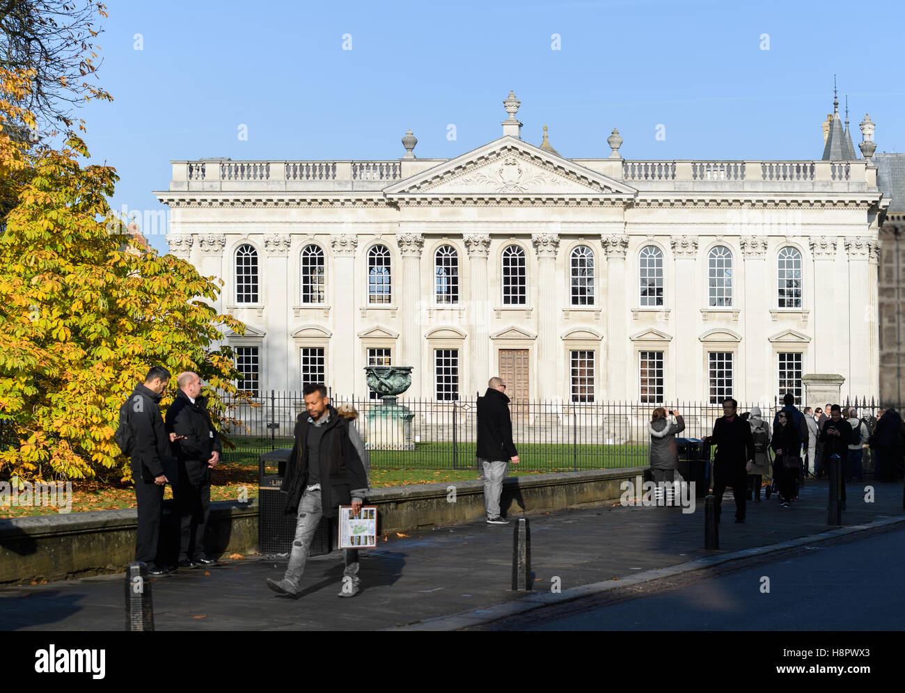 Senate House, university of Cambridge, England, as seen on a sunlight ...