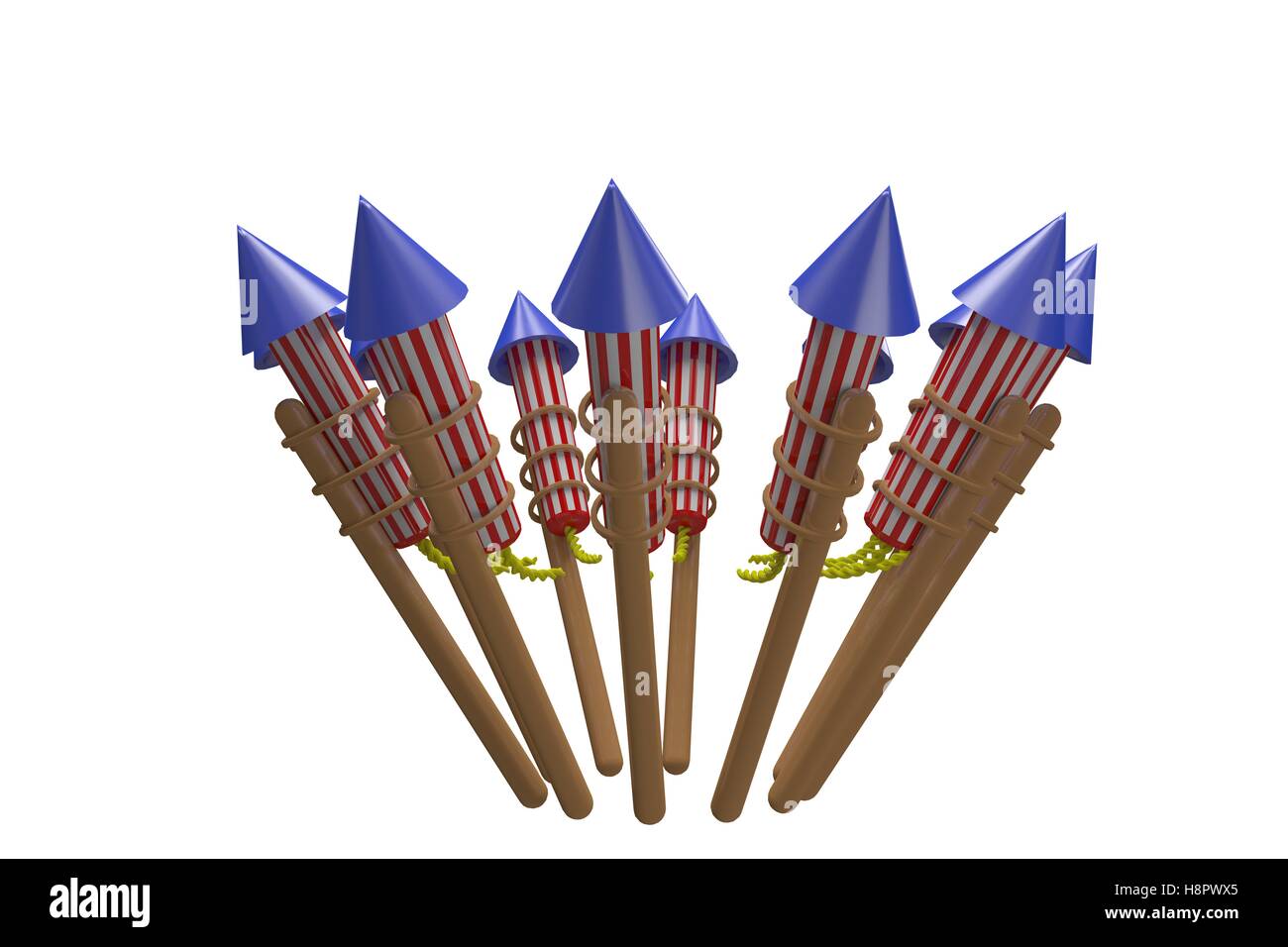 Rockets for fireworks Stock Photo - Alamy