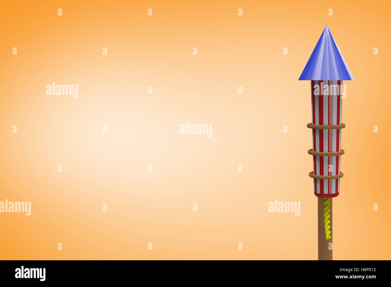 Composite image of rocket for fireworks Stock Photo - Alamy