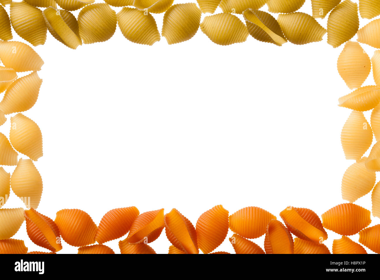 Shell pasta isolated on white background Stock Photo - Alamy