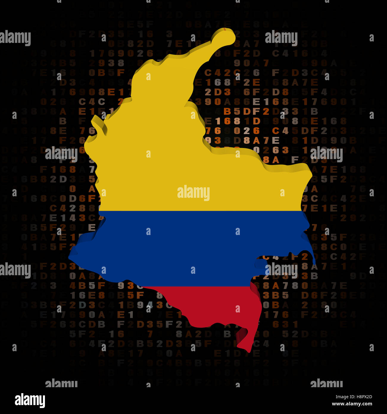 Colombia map hi-res stock photography and images - Alamy