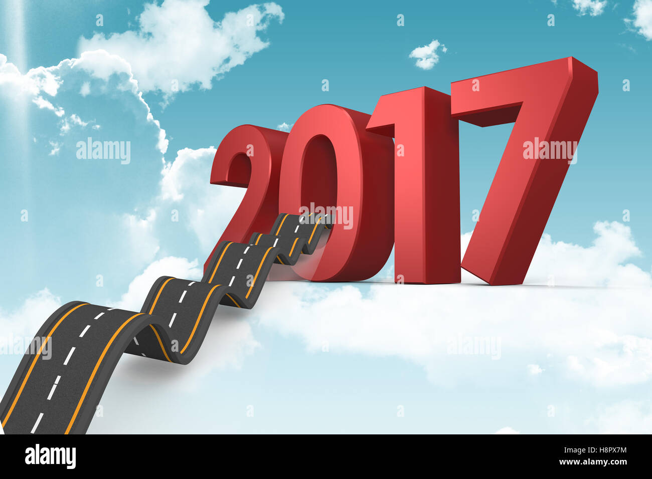 Composite image of bumpy road Stock Photo - Alamy