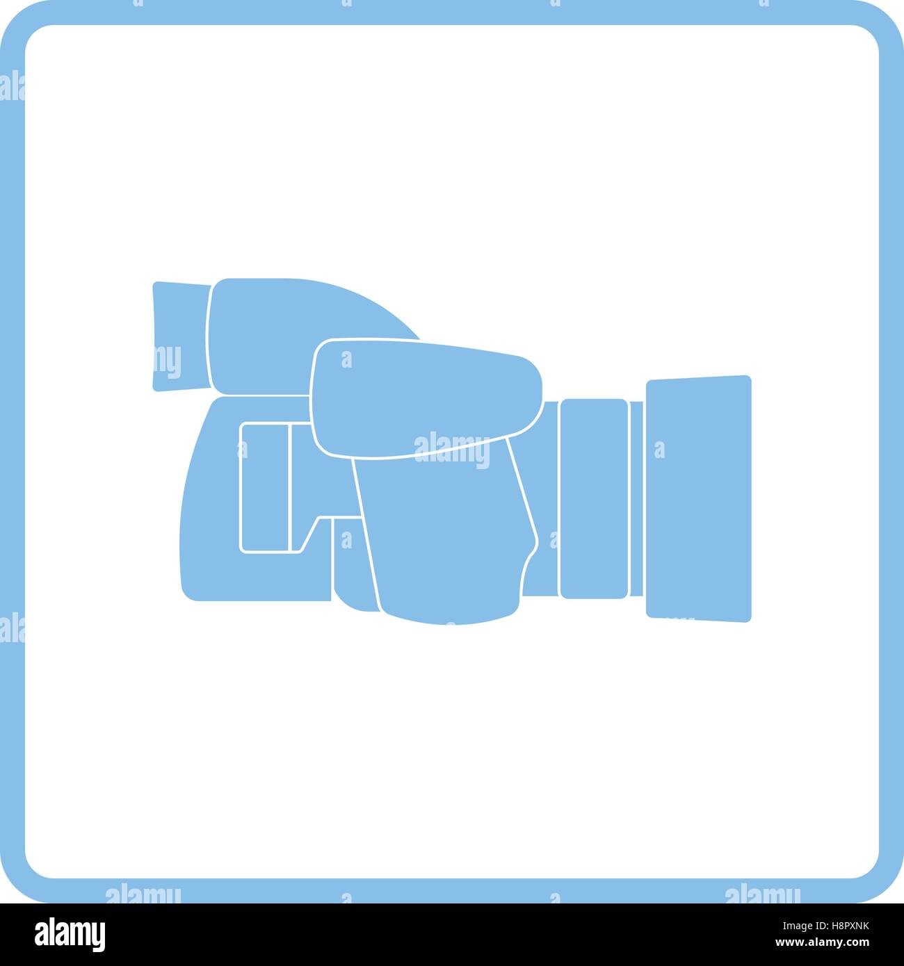 Icon of premium photo camera. Blue frame design. Vector illustration ...