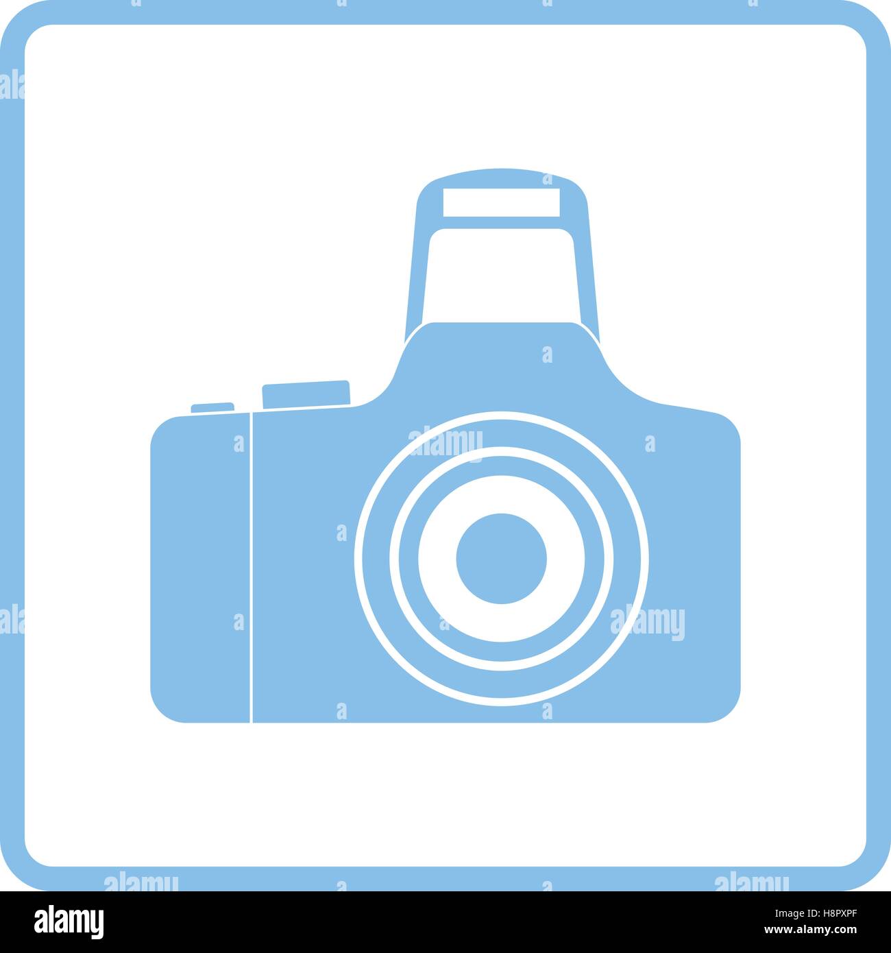Icon of photo camera. Blue frame design. Vector illustration Stock ...