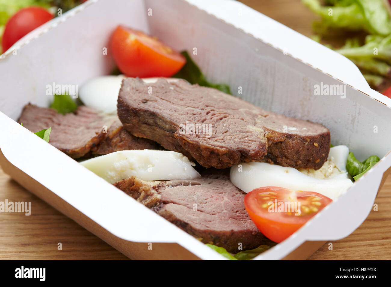 healthy food egg boiled meat and fresh vegetables herbs Stock Photo - Alamy