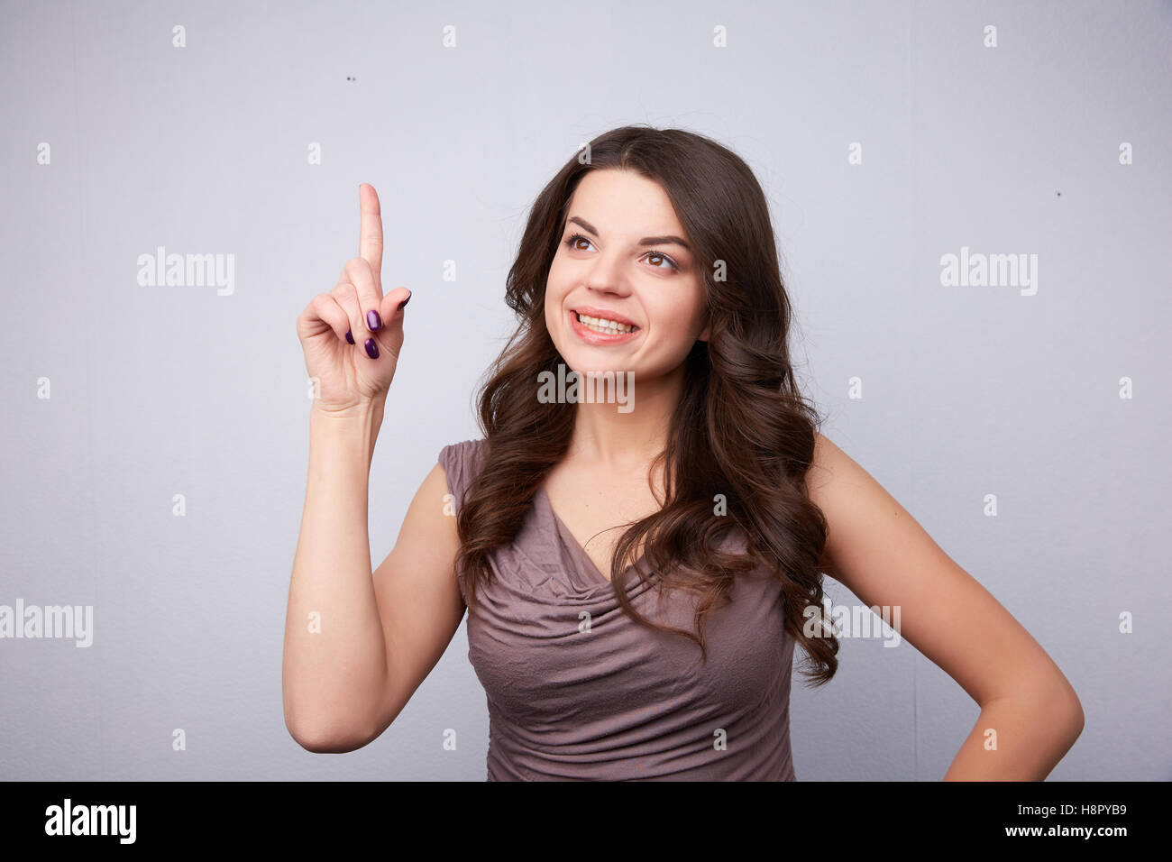 girl had an idea Stock Photo - Alamy