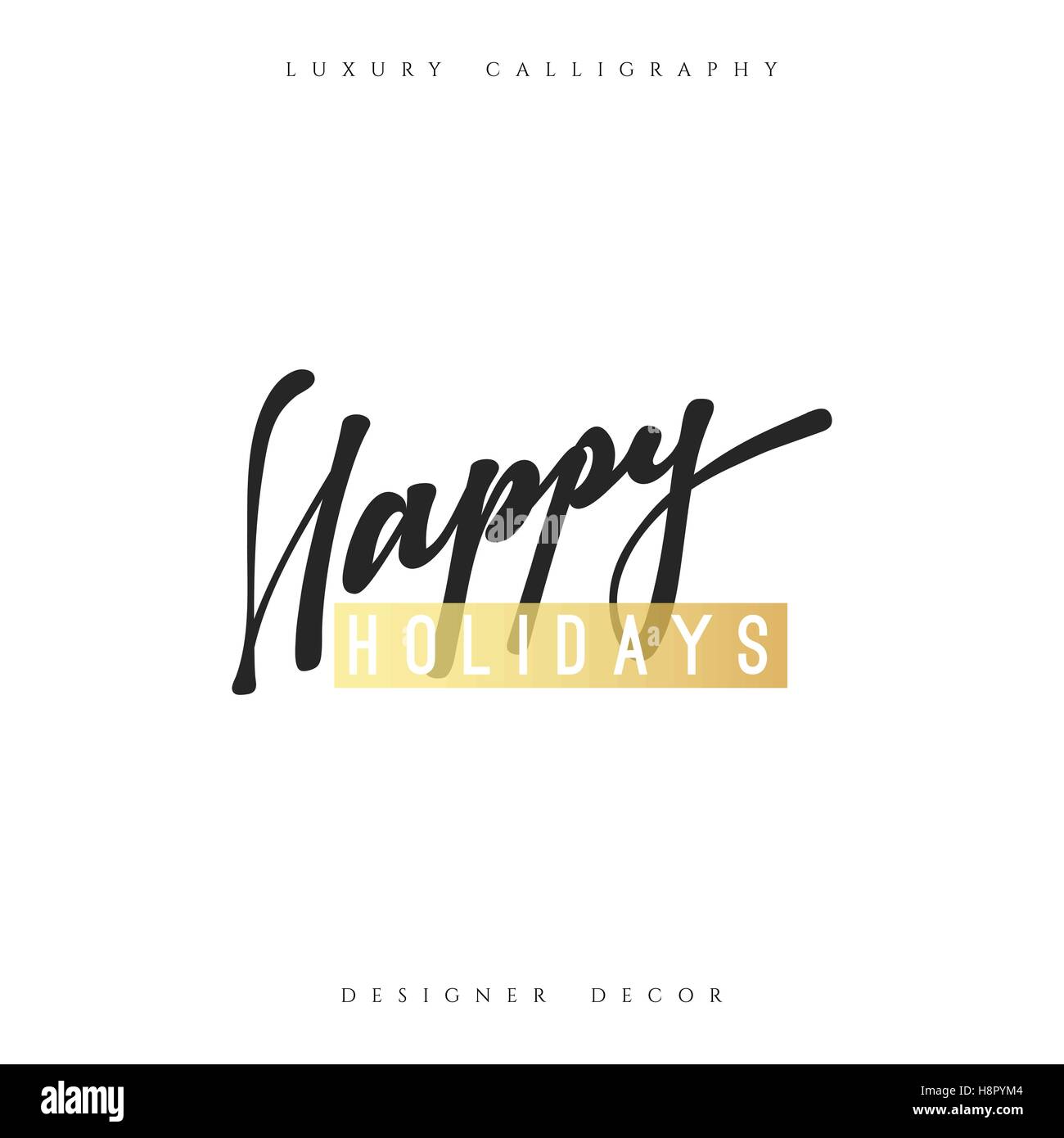 Happy holiday lettering handmade calligraphy. Inscriptions for greeting ...