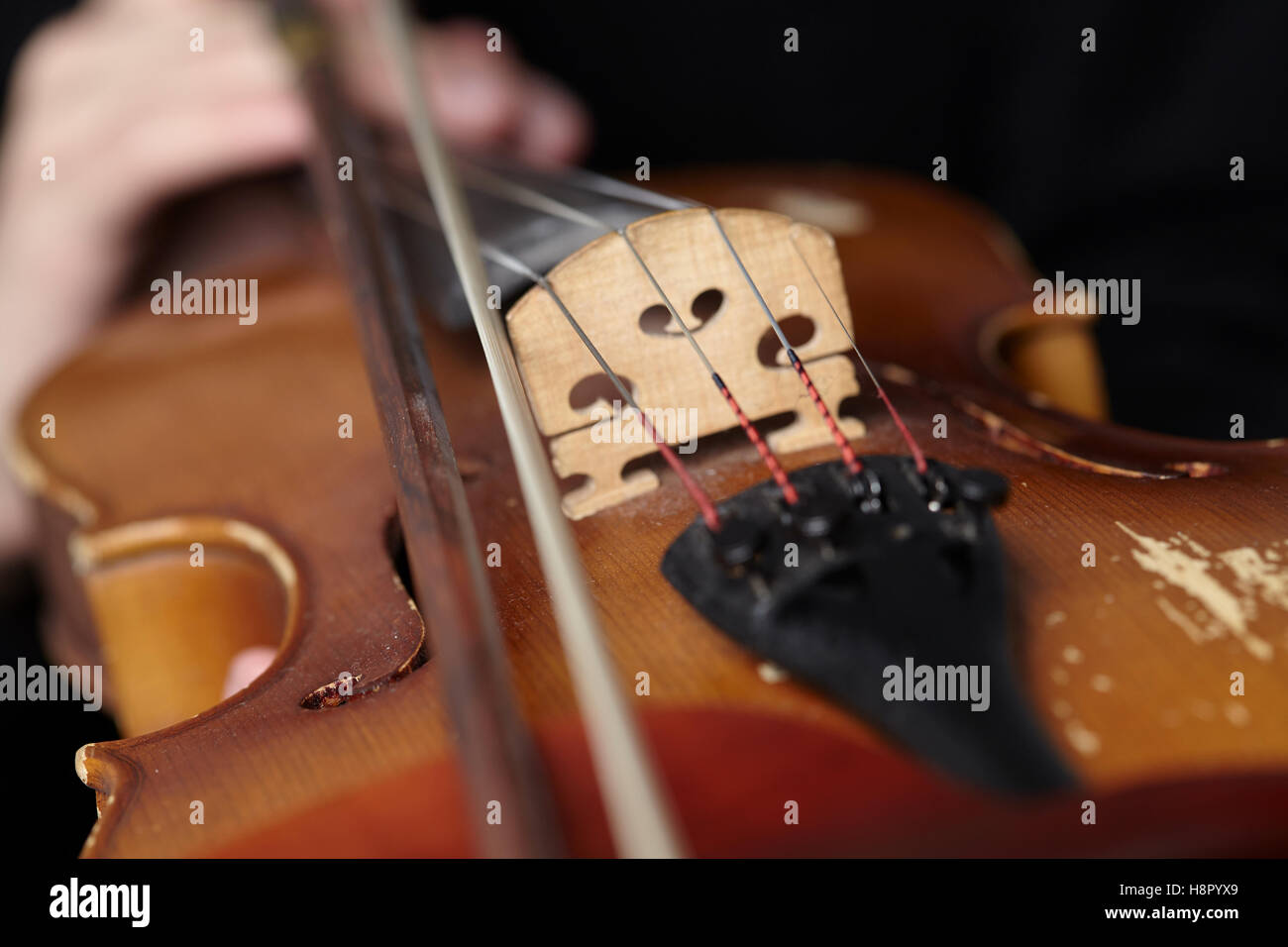 playing the violin close-up Stock Photo - Alamy