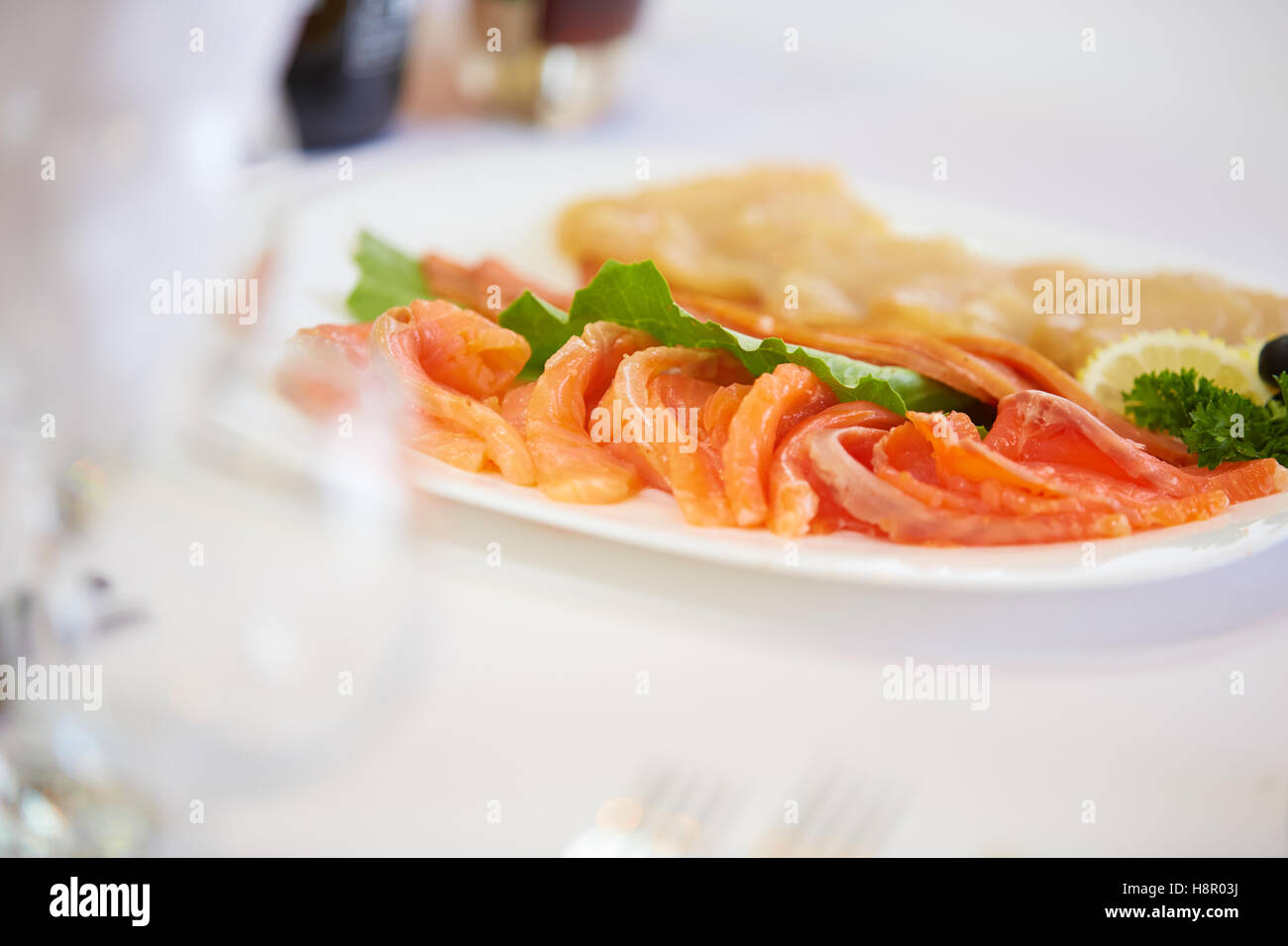 serving dishes in the restaurant Stock Photo - Alamy