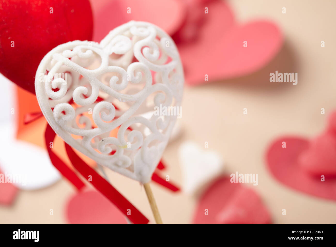 Heart on a stick for Valentine's day Stock Photo - Alamy