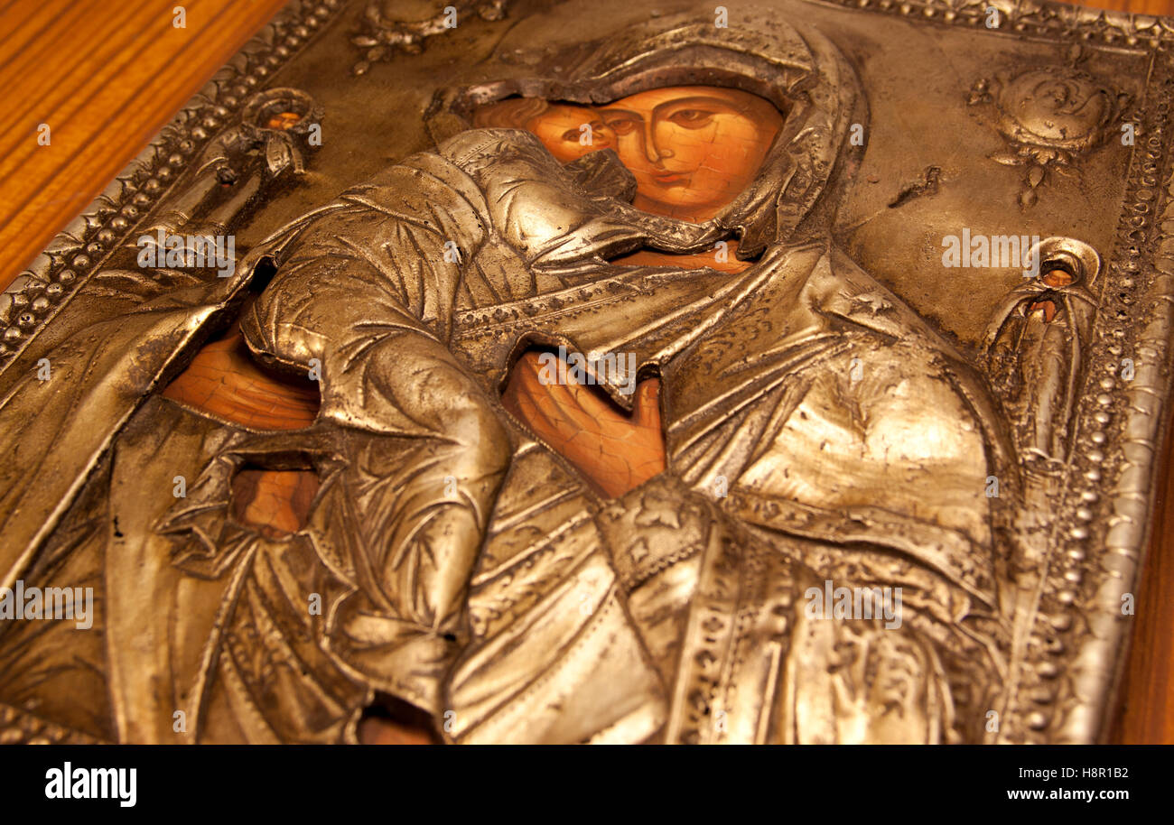 photo of orthodox holy painting called icon Stock Photo - Alamy
