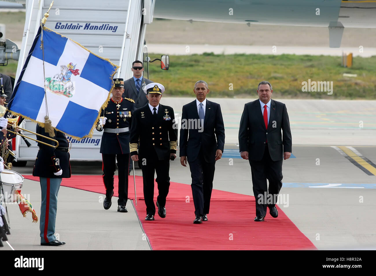 Athens, Greece, Nov 15, 2016:U.S. President Barack Obama arrives at the ...