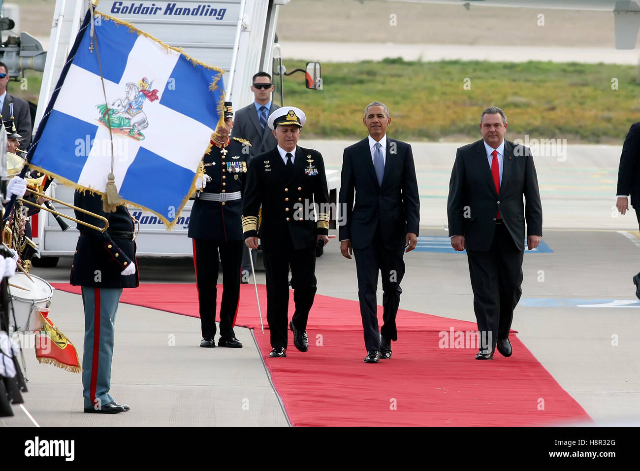 Athens, Greece, Nov 15, 2016:U.S. President Barack Obama arrives at the ...