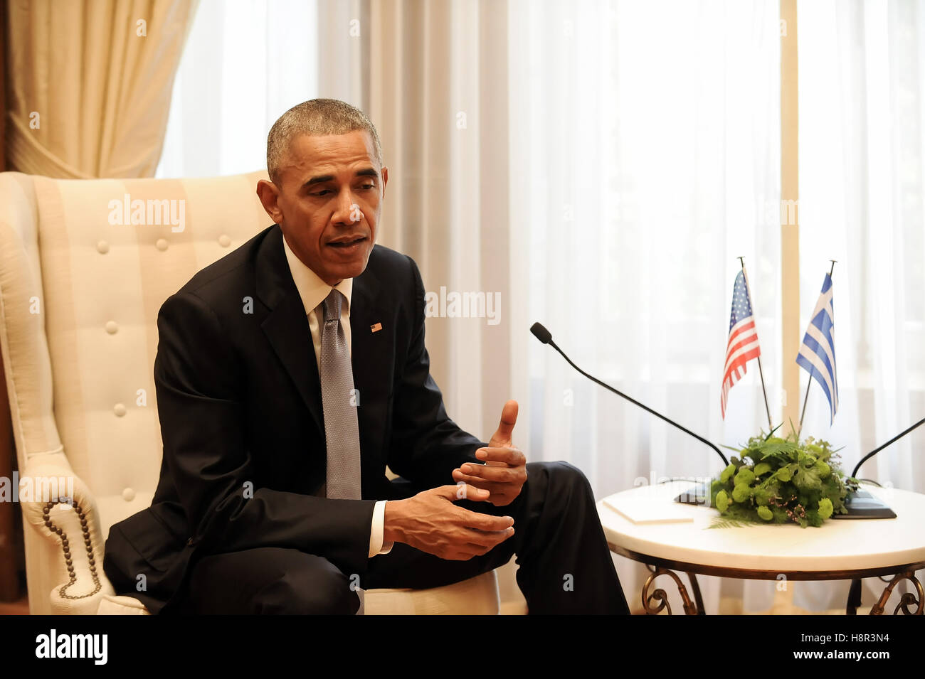 Athens, Greece. 15th Nov, 2016. U.S. President Barack Obama during of ...