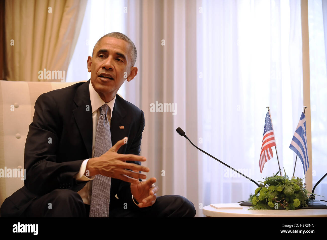 Athens, Greece. 15th Nov, 2016. U.S. President Barack Obama during of ...
