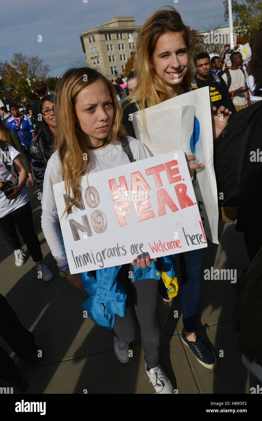 Washington, DC, USA. 15th Nov, 2016. Hundreds of Washington, DC, high ...