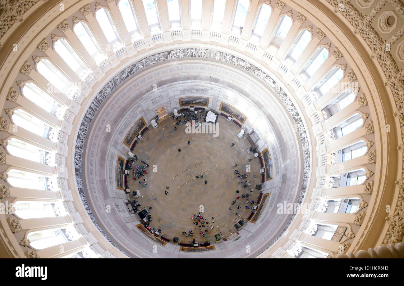 Washington, DC, USA.15th November 2016. The Rotunda of the US Capitol ...