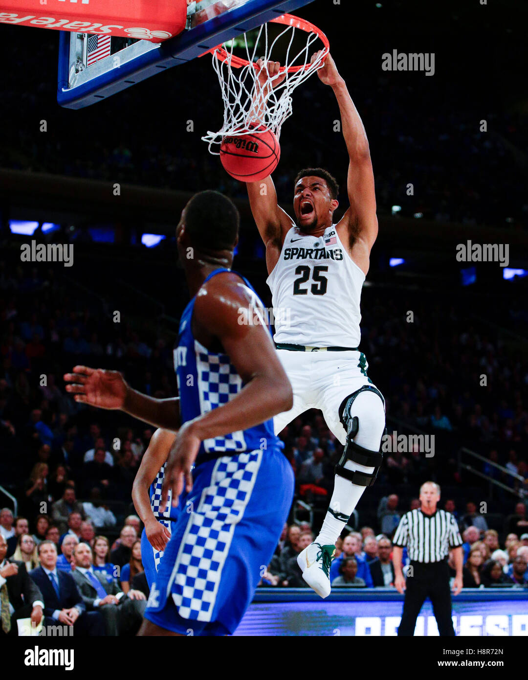 New York, New York, USA. 23rd Feb, 2016. Michigan State Spartans ...