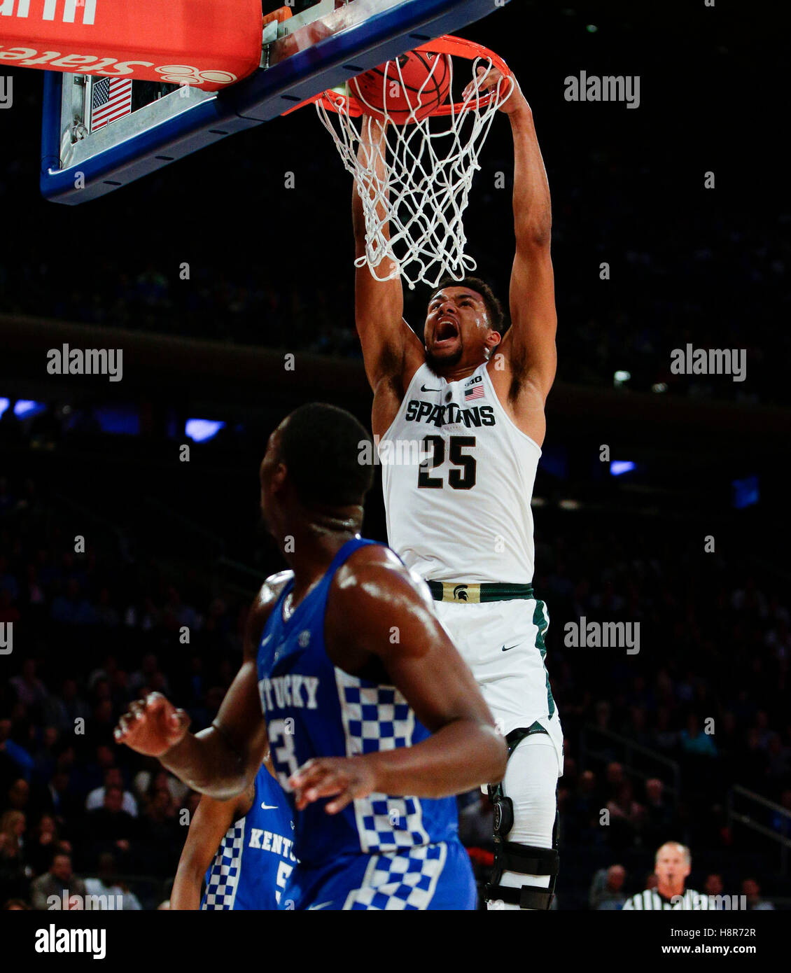 New York, New York, USA. 23rd Feb, 2016. Michigan State Spartans ...