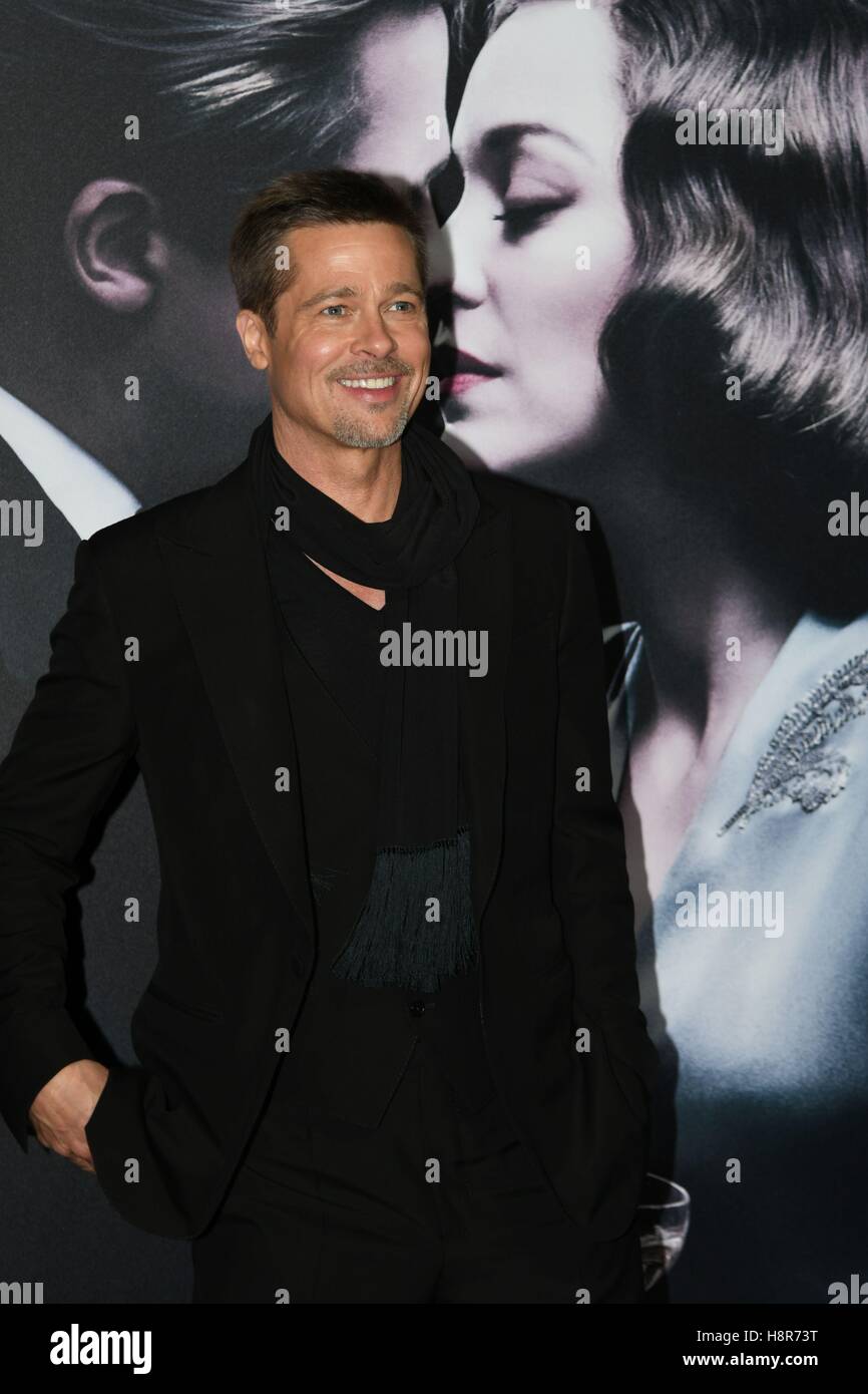 Shanghai, China. 15th Nov, 2016. Brad Pitt attends the premiere of ...