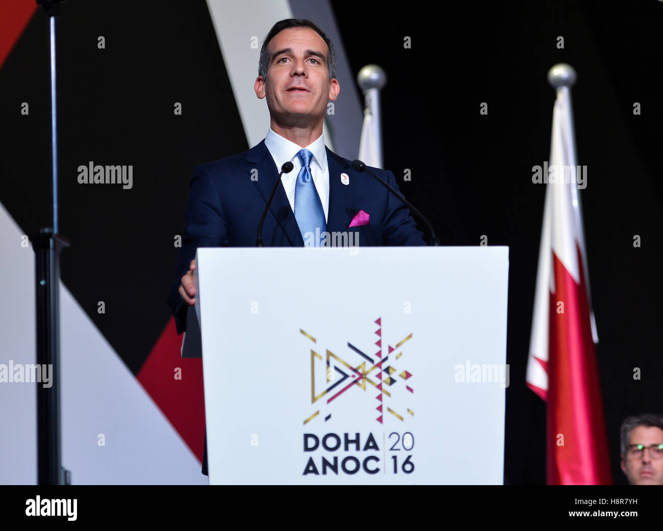 Doha, Qatar. 15th Nov, 2016. Eric Michael Garcetti, Mayor of Los ...