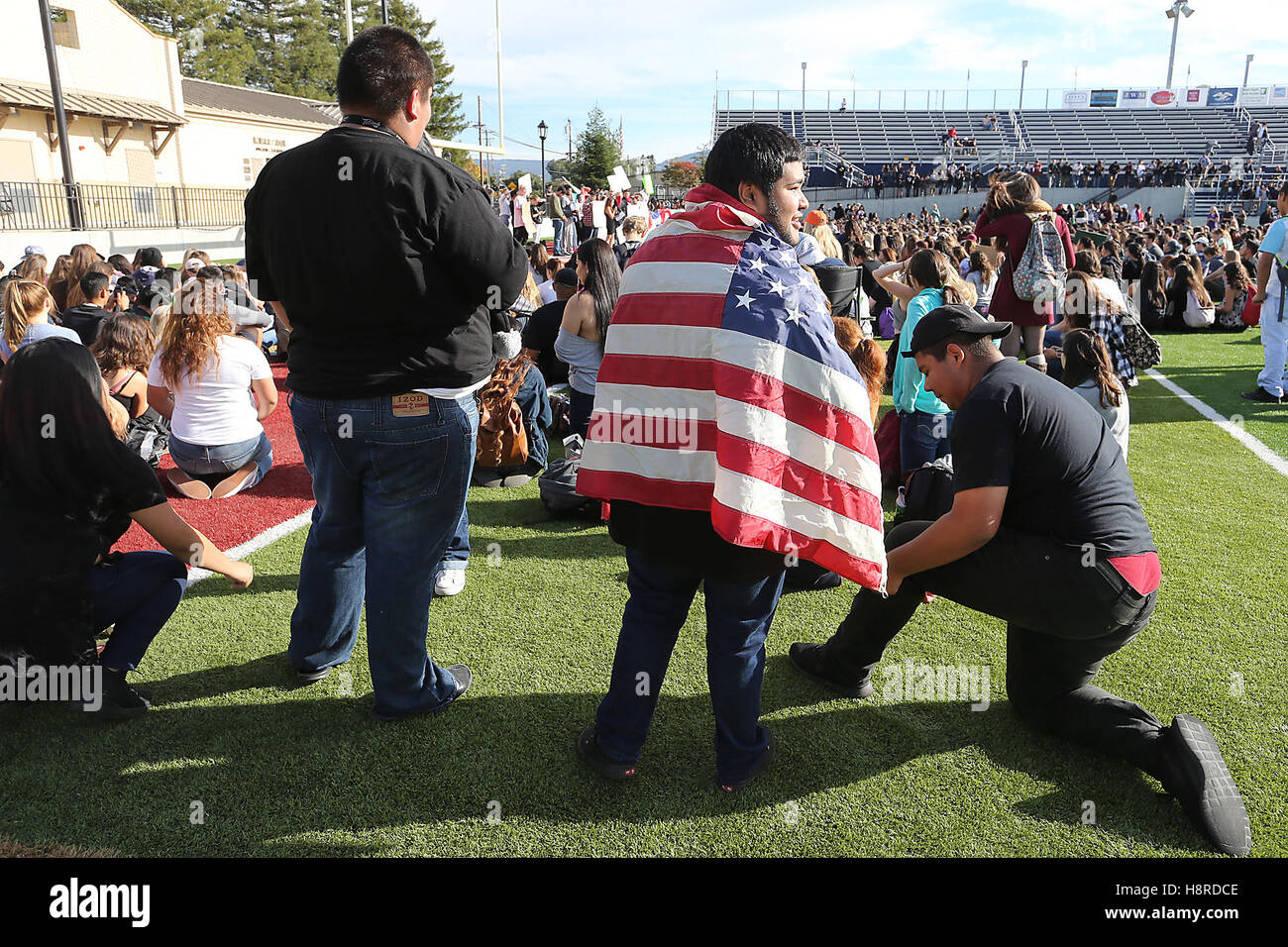 Napa, CA, USA. 10th Nov, 2016. Napa High School student Jason Contreras ...