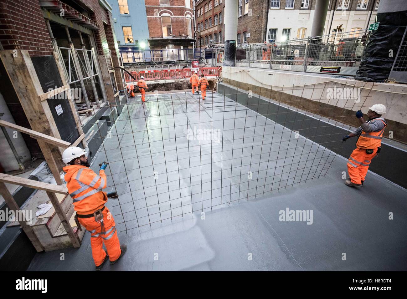Elizabeth line station entrance hi-res stock photography and images - Alamy